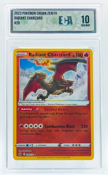 Karta POKEMON Grading ECA 10 Radiant Charizard - Arena.pl