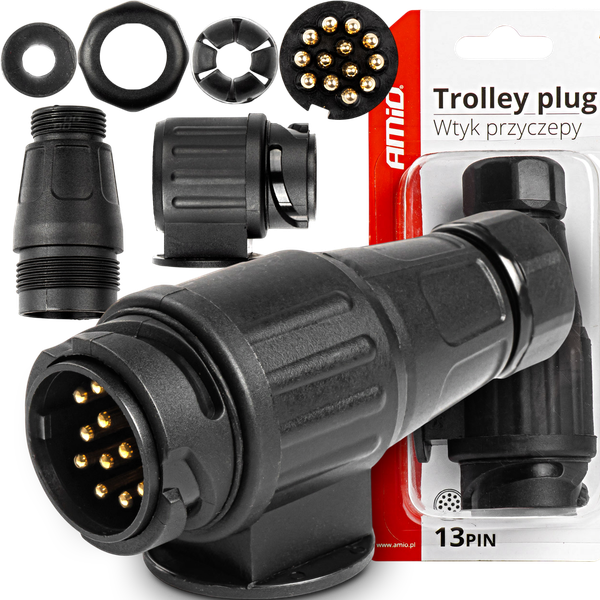 WTYCZKA WTYK HAKA PRZYCZEPY 13 PIN ZŁĄCZE ŚWIATEŁ PRZYCZEPKI - Arena.pl