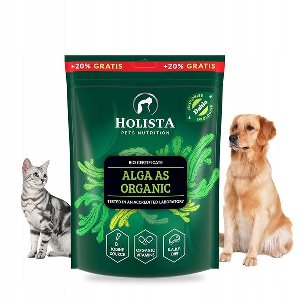 HOLISTA ALGA AS ORGANIC BIO ALGI MORSKIE Psa KOTA JOD TARCZYCA BARF ...