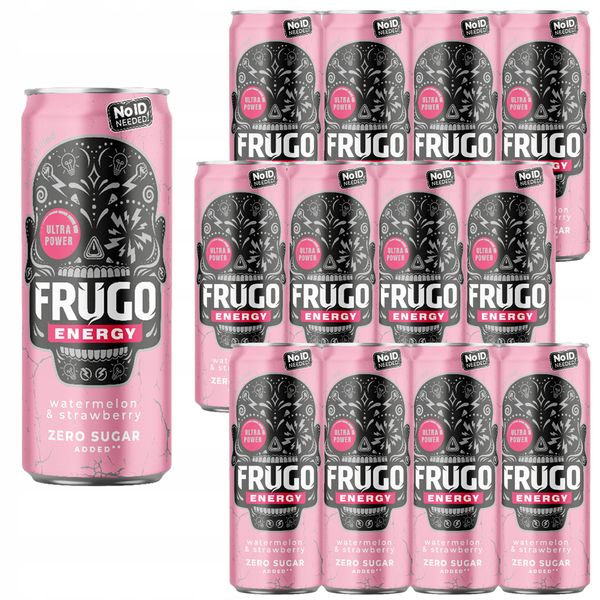 Frugo Energy Watermelon zero Napój gazowany energetyzujący 330ml x 12 ...