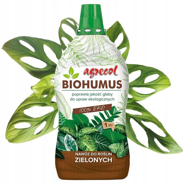 BIOHUMUS EKO NAWÓZ DO ROŚLIN ZIELONYCH monstery zamiokulkasa juk ...