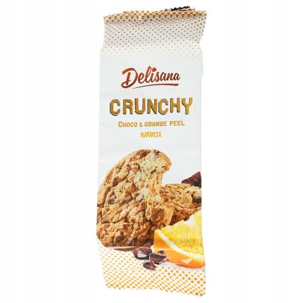Kup Delisana Crunch ciastka z czekoladą i skrórką pomarańczową 130g na ...