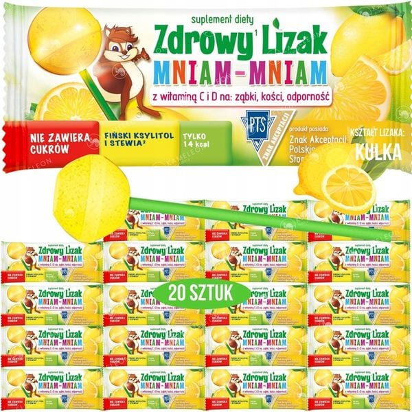 Kup ZDROWY LIZAK KULKA CYTRYNOWY BEZ CUKRU 20 szt. na arena.pl i ciesz ...
