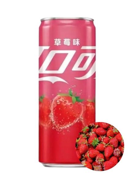 Coca cola strawberry truskawkowy smak napój gazowany z chin w puszce ...
