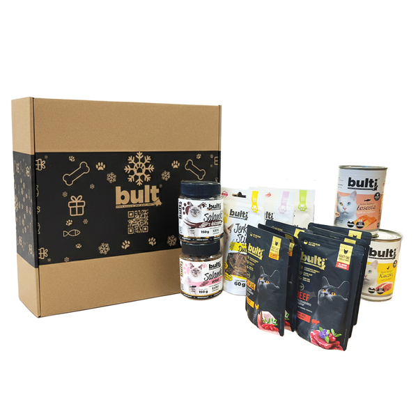 Kup BULTI BOX Świąteczny mokra karma dla kota i przysmaki puszka 14 el ...