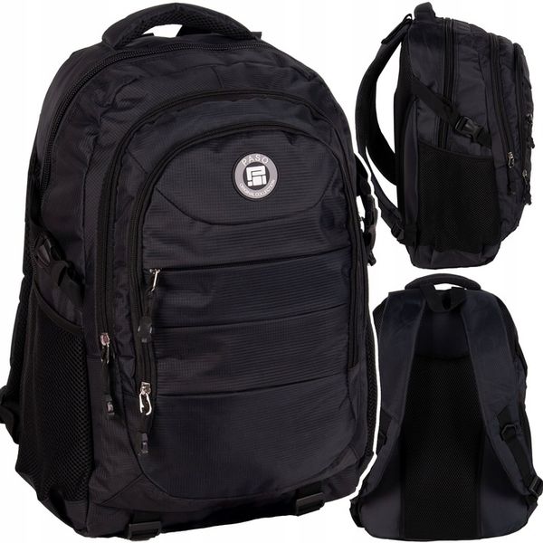 PLECAK SZKOLNY MŁODZIEŻOWY PASO DUŻY CZARNY O POJEMNOŚCI 30L - Arena.pl