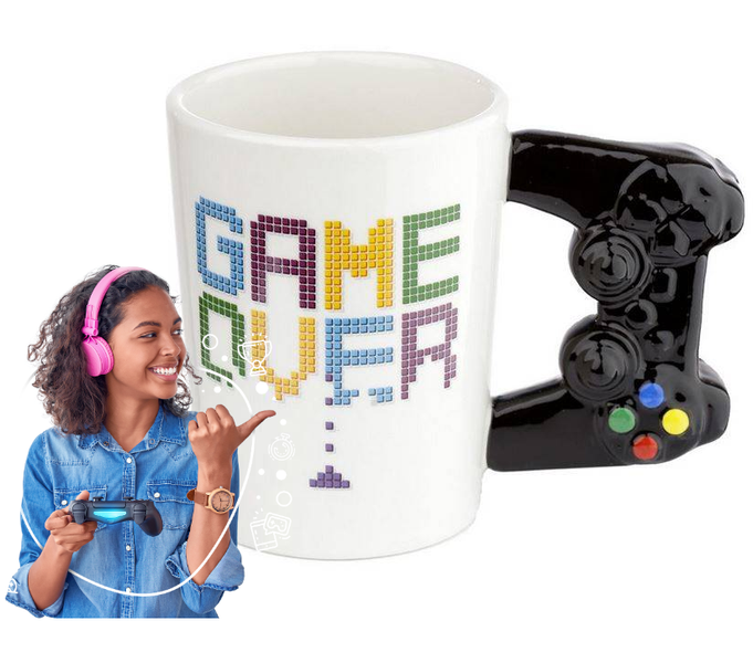 Kubek gracza dla fana gier game over pad joystick 350ml - Arena.pl