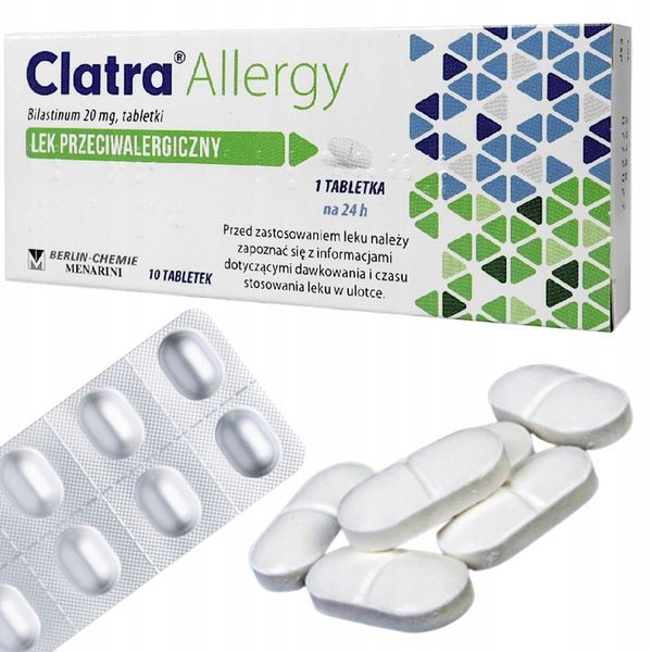 6x CLATRA ALLERGY 20MG 10TABLETEK LEK katar sienny kichanie świąd ...