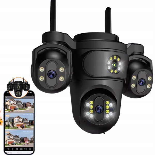 Kup Kamera zewnętrzna WiFi 15MP 4 obiektywy 4 zoom Auto Track PTZ IP66 ...