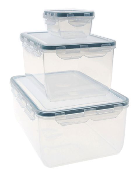 PEPCO Pojemniki na żywność, 3szt. - 3.6L + 2x1L Biały - Arena.pl