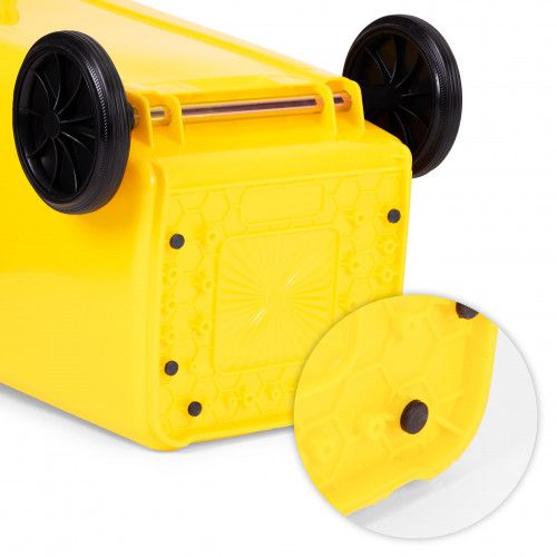 SZCZELNY KOSZ NA ODPADY 120L HDPE ZÓŁTY CERTYFIKOWANY ISO - Arena.pl