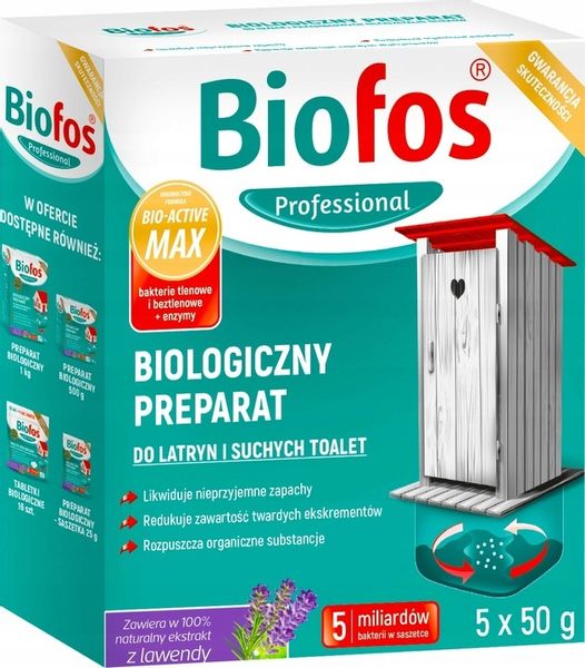 BIOFOS bakterie do latryn suchych toalet szamba - Arena.pl