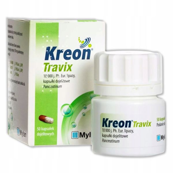 Kup Kreon Travix 10 000, 150 mg kapsułki dojelitowe, 50 szt lek na ...