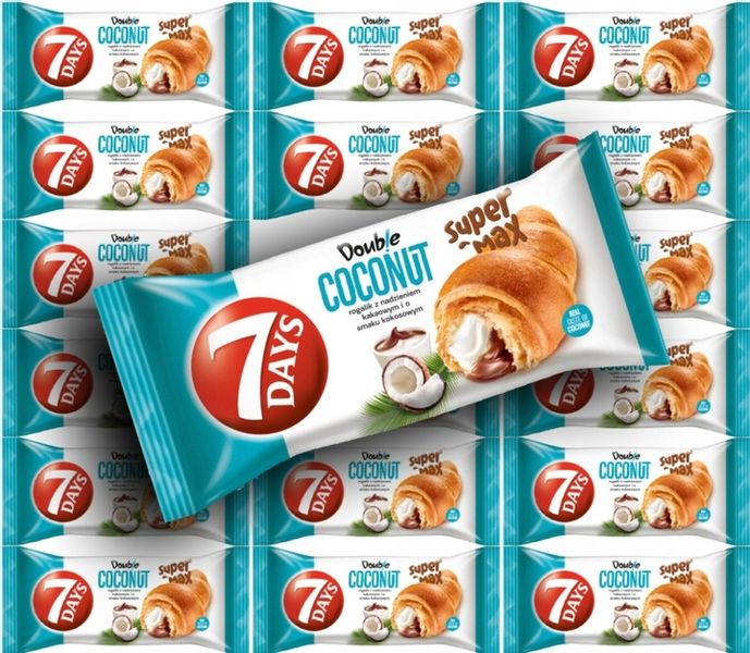Kup 18 x 7 Days MAX Croissant Rogalik KOKOS KAKAO 110g na arena.pl i ...