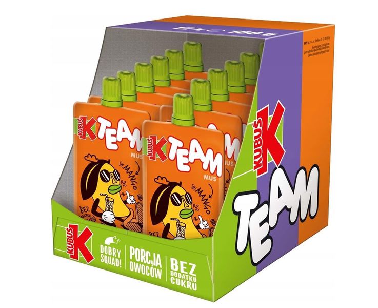 Kubuś Mus Team mango marakuja 100g x 12 sztuk - Arena.pl