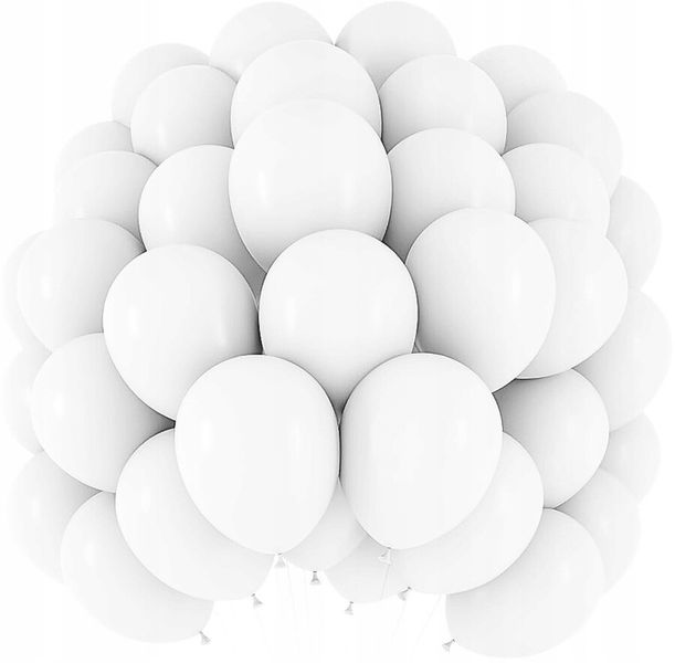 Kup Balony Białe Pastelowe Piękne Matowe Ślub Wesele Komunia Chrzest ...