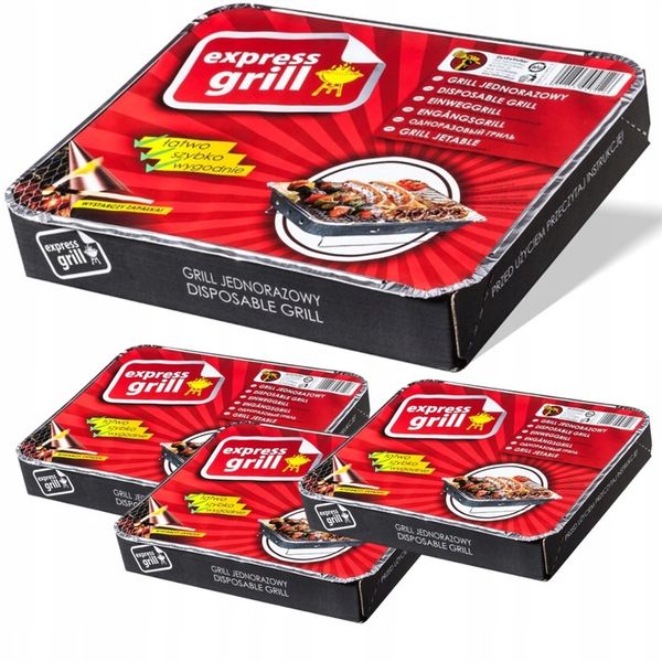 Kup Grill Jednorazowy duży Turystyczny Express grill 31cm x 25cm x 4 ...