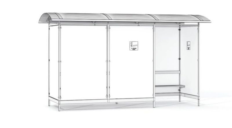 Wiata dla palących KOMFORT I - 267 cm Komplet fundamentów - Arena.pl