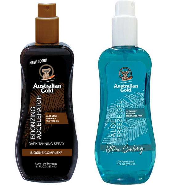 Kup Australian Gold Dark Tanning Accelerator Spray Gel + Aloe Freeze ...