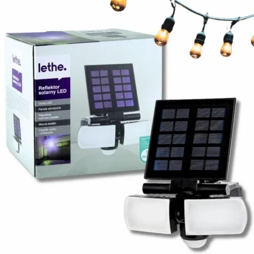 REFLEKTOR SOLARNY LED LETHE 230149-RS Z CZUJNIKIEM RUCHU 500 lm DWIE ...