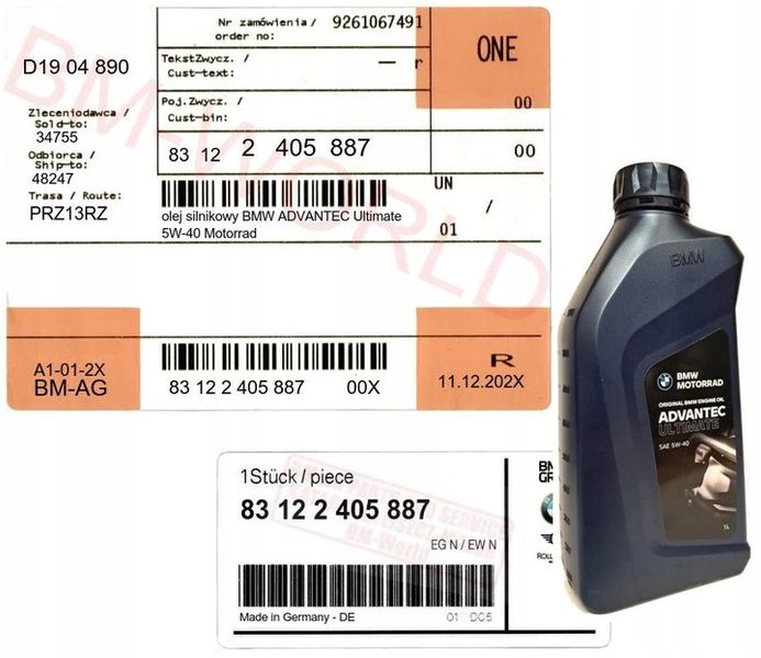 Kup Nowy Oryginalny OE BMW olej silnikowy BMW ADVANTEC Ultimate 5W-40 ...