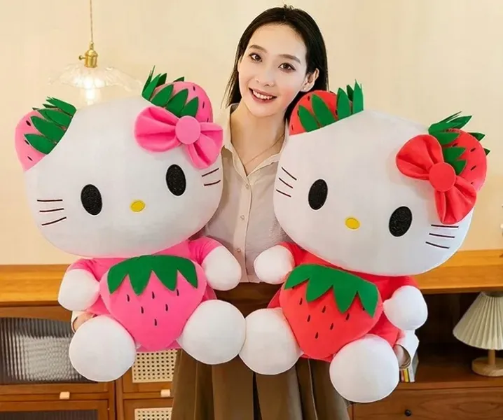 Kup DUŻA MASKOTKA HELLO KITTY KOTEK PLUSZOWA FIGURKA PLUSZAK ...