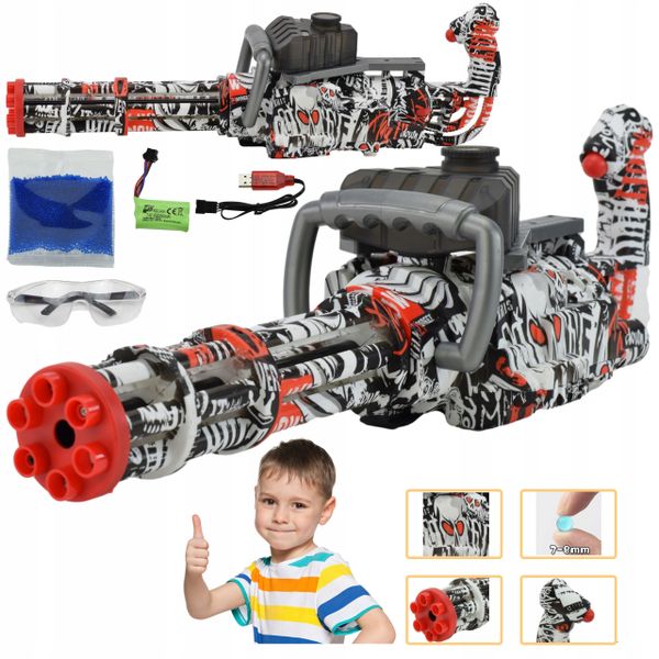 MINIGUN KARABIN PISTOLET AUTOMAT NA KULKI ŻELOWE AUTOMATYCZNY WIELKI ...