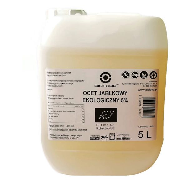 Ocet jabłkowy 5% bio 5 l - horeca bio food - Arena.pl