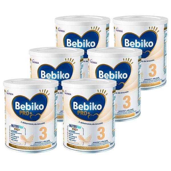6 x BEBIKO PRO+ 3 MLEKO MODYFIKOWANE 12 m+ 700g - Arena.pl