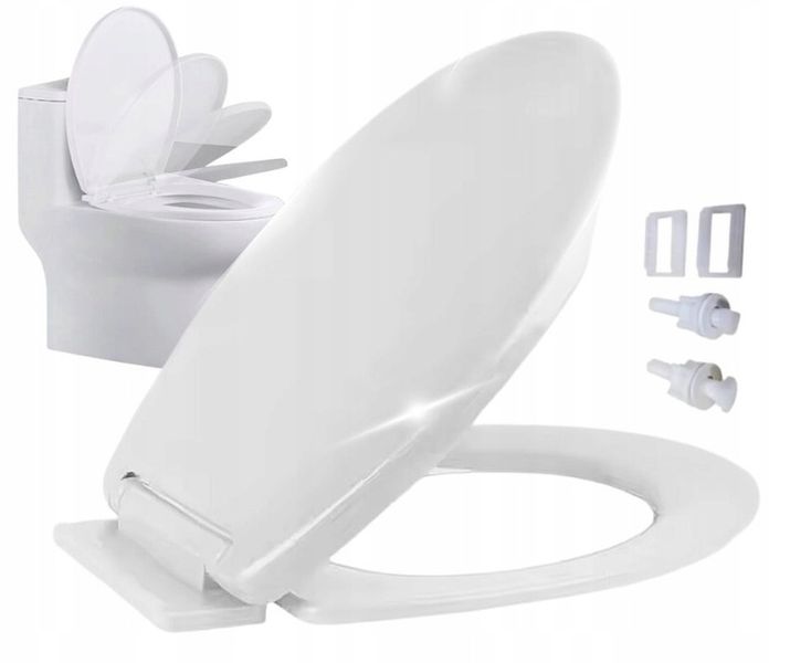 DESKA SEDESOWA UNIWERSALNA WOLNOOPADAJĄCA KLAPA DO WC BIAŁA KLOZETOWA ...