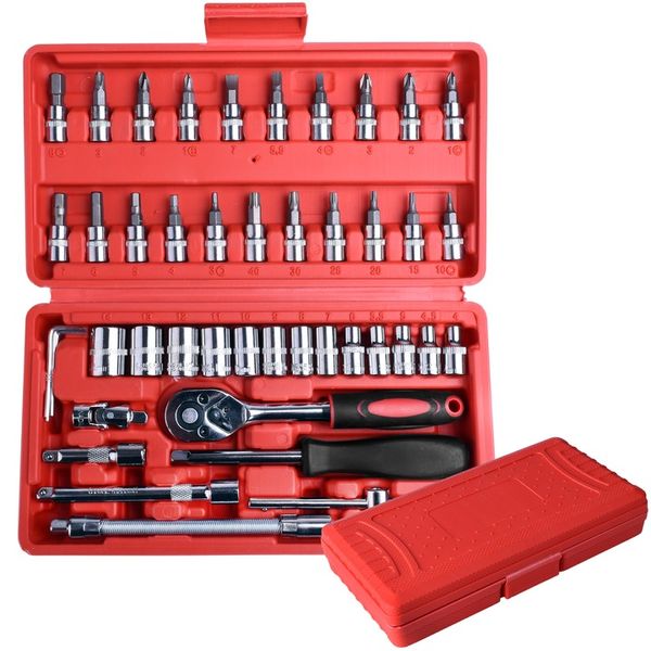 ZESTAW KLUCZY NASADOWYCH KLUCZE TORX GRZECHOTKA NASADKI NARZĘDZIOWYCH 46el - Arena.pl