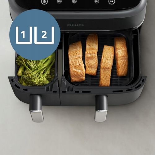 Kup Frytkownica beztłuszczowa dwukomorowa Philips Ovi Airfryer 9l NA351 ...