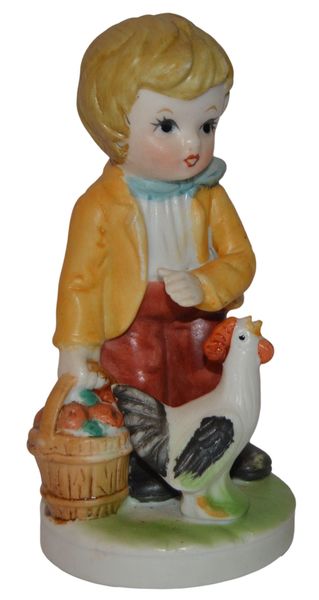 Porcelana Biskwit Chłopiec Z Kogutem Arena Pl