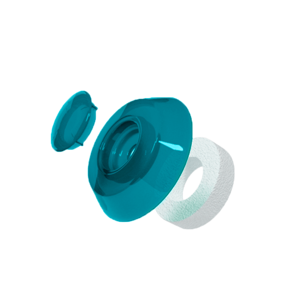 Podkładki grzybkowe poliwęglan turkusowe 25 szt - Arena.pl