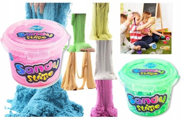 Kup 4x Sandy Slime Piaskowy Slime Masa Plastyczna Cotton Sand Zabawa ...