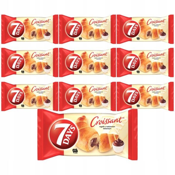 7 Days Max Croissant z nadzieniem kakaowym 110 g x 10 sztuk - Arena.pl