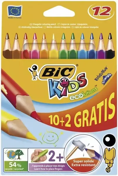 Kredki Eco Evolution Triangle 10+2 kol. bls BIC - Arena.pl