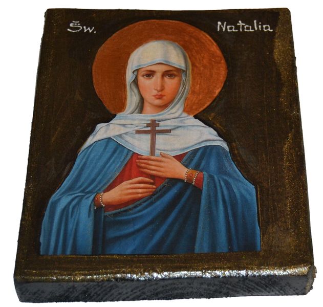 Ikona święta Natalia patronka rolników zajmujących się uprawą lnu ...