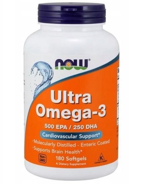 Now Foods Ultra Omega 3 kwasy DHA EPA 180 kapsułek - Arena.pl