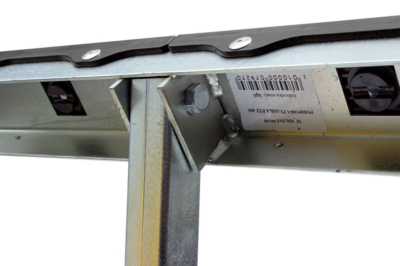 Podpora płaska podwójna czarna do przyczepy podłodziowej PZ2 H=400 mm ...