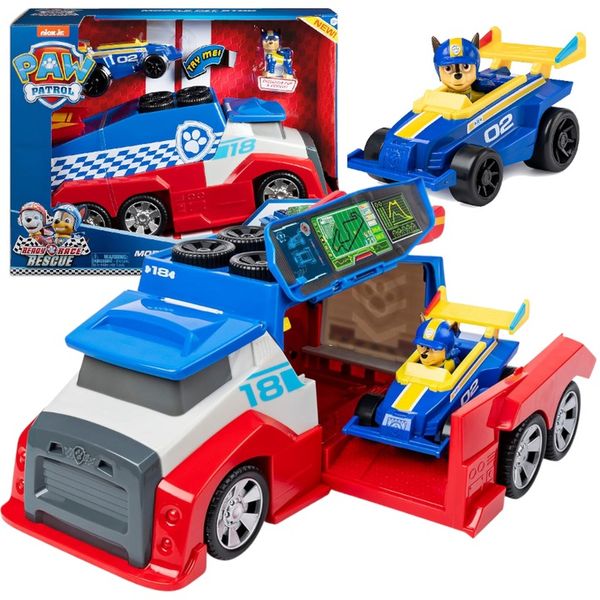 Psi Patrol Patrolowiec Pit Stop Św/Dźw Wyścigówka - Arena.pl