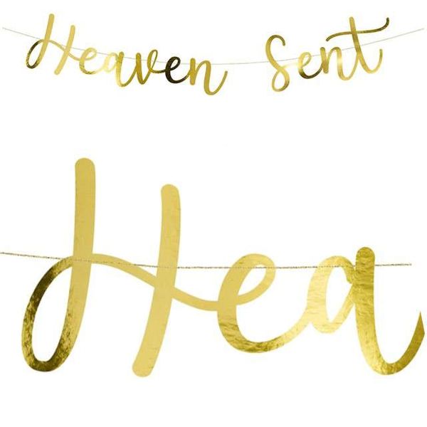 Baner "Heaven Sent", złoty, PartyDeco, 85 cm - Arena.pl