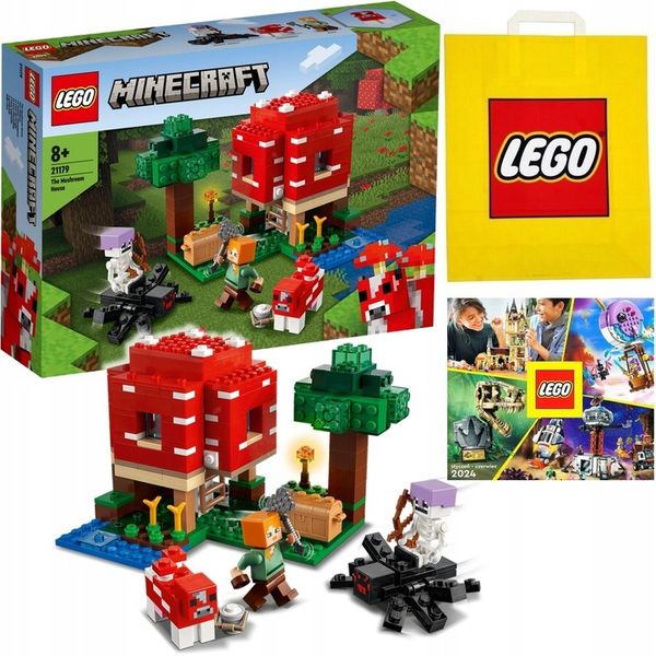 Kup LEGO MINECRAFT 21179 - Dom w grzybie + Torba prezentowa LEGO ...