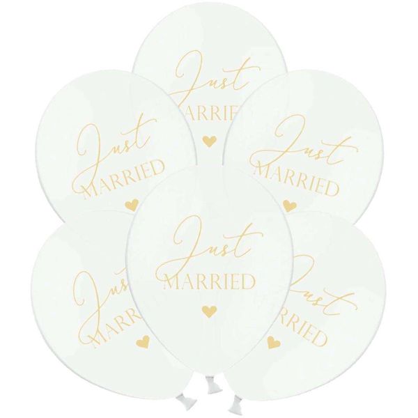 Kup Balony "Just Married", pastel białe, STRONG, 12", 6 szt na arena.pl ...