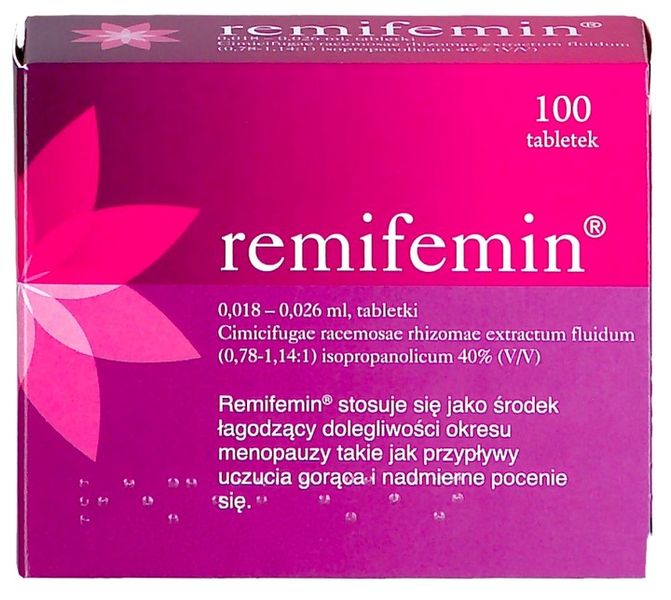 REMIFEMIN lek na objawy menopauzy 100 tabletek - Arena.pl