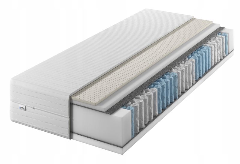 Materac 140x200 kieszeniowy lateks 7 stref 24cm - Arena.pl