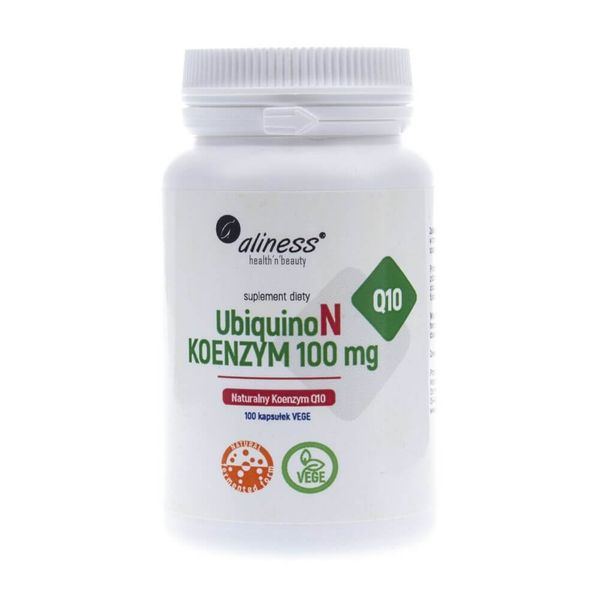 Aliness UbiquinoN naturalny koenzym Q10 100 mg - 100 kapsułek - Arena.pl