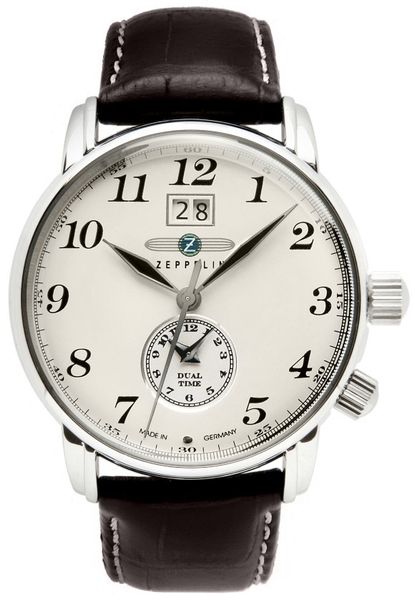 Zegarek Męski Zeppelin LZ127 Graf Zeppelin Dual Time 7644-5 + BOX ...