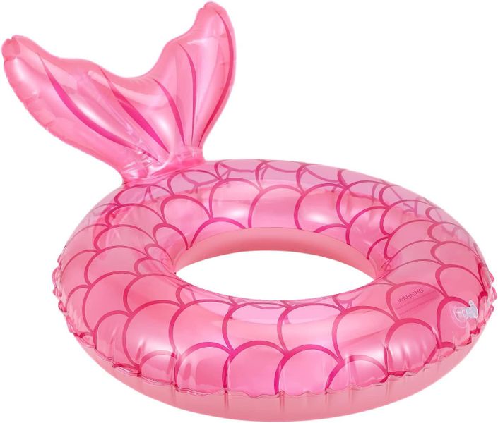 Koło Dmuchane Ponton Do Basenu Ogon Syreny Różowe Dla Dzieci 58Cm ...