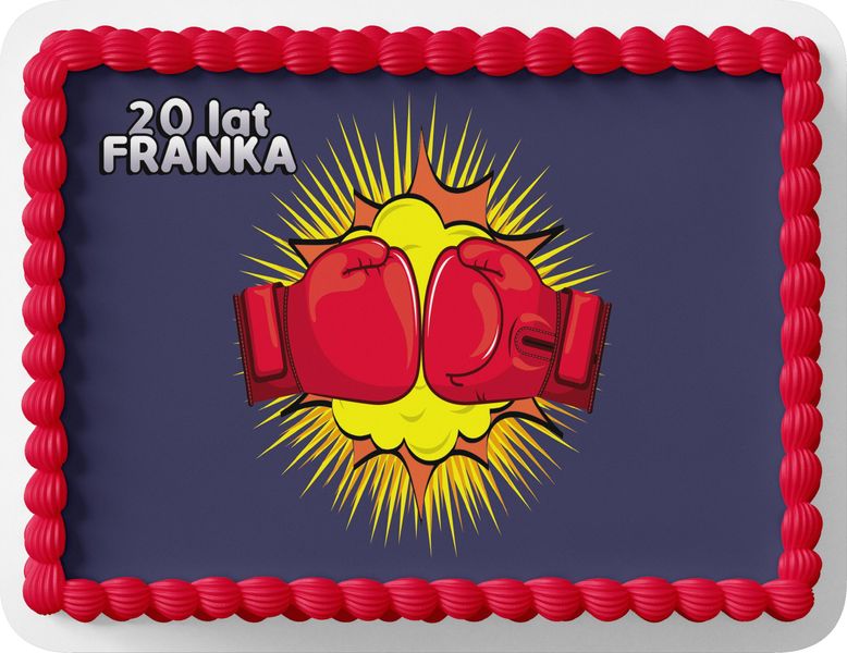 PROSTOKĄTNY OPŁATEK NA TORT A4 20x29CM - BOKS HOBBY + IMIĘ - Arena.pl